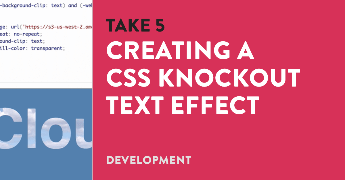 Creating A Css Knockout Text Effect Take 5 Tutorials Gymnasium 3618