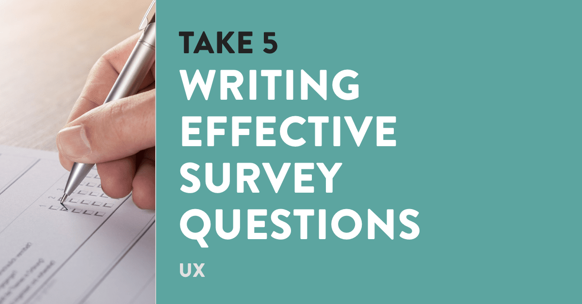 Writing Effective Survey Questions | Take 5 Tutorials | Gymnasium